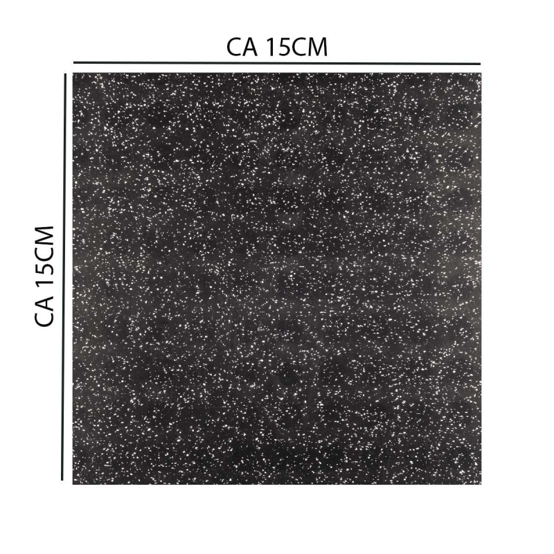 Detta är ett varuprov av Svart Gummigolv 1x1m, raka kanter, Svart med ...